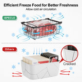 iSPECLE Chest Freezer Organizer Bins - Stackable Freezer Organizer Bin